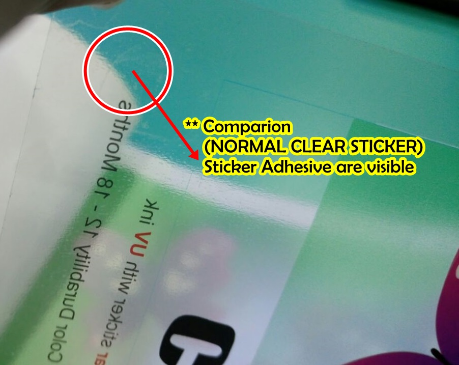 ULTRA Clear Sticker – With COLOR + WHITE + COLOR (Non-Light Box ...